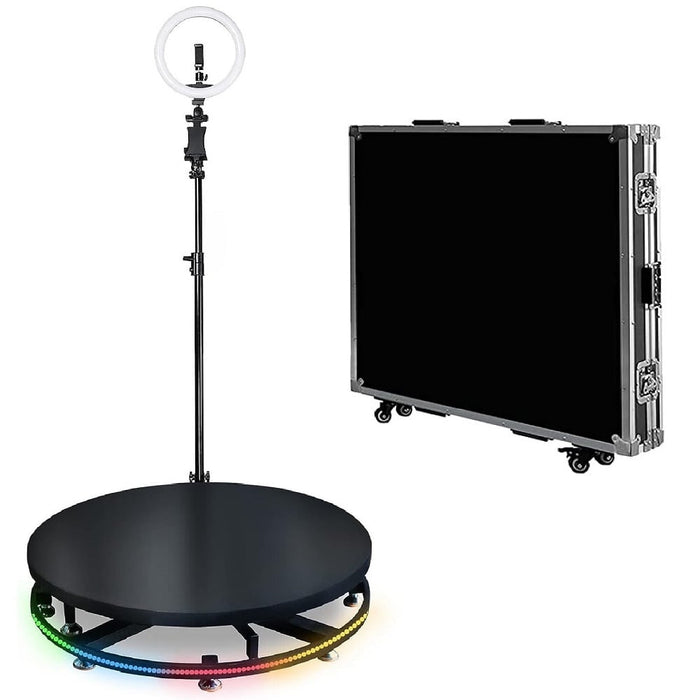 360 Photo Booth PRO – 115cm AUTOMATIC Metal Round Shape (360 camera bo
